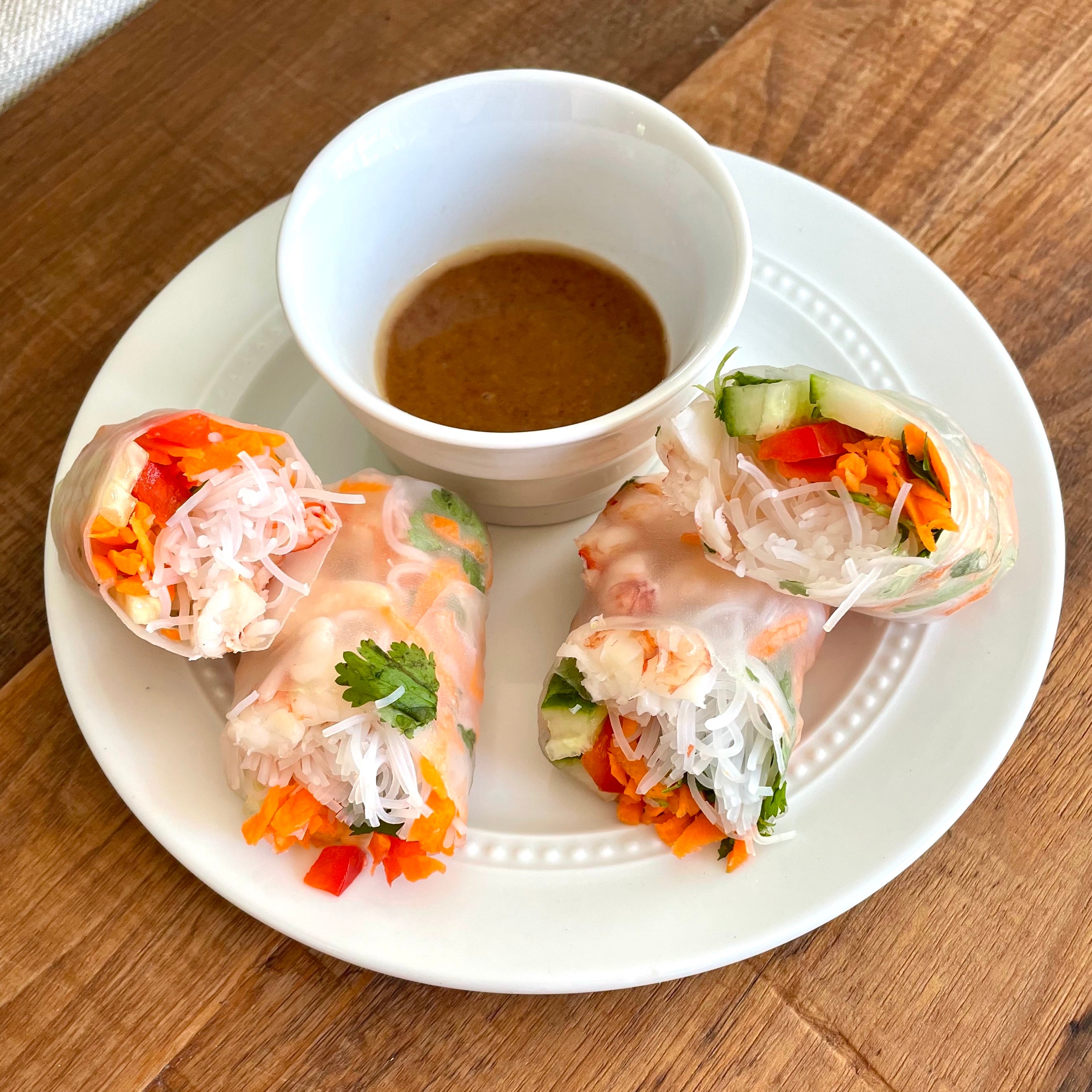 Vietnamese Spring Rolls with Almond Butter Dipping Sauce – Inspire Wellness